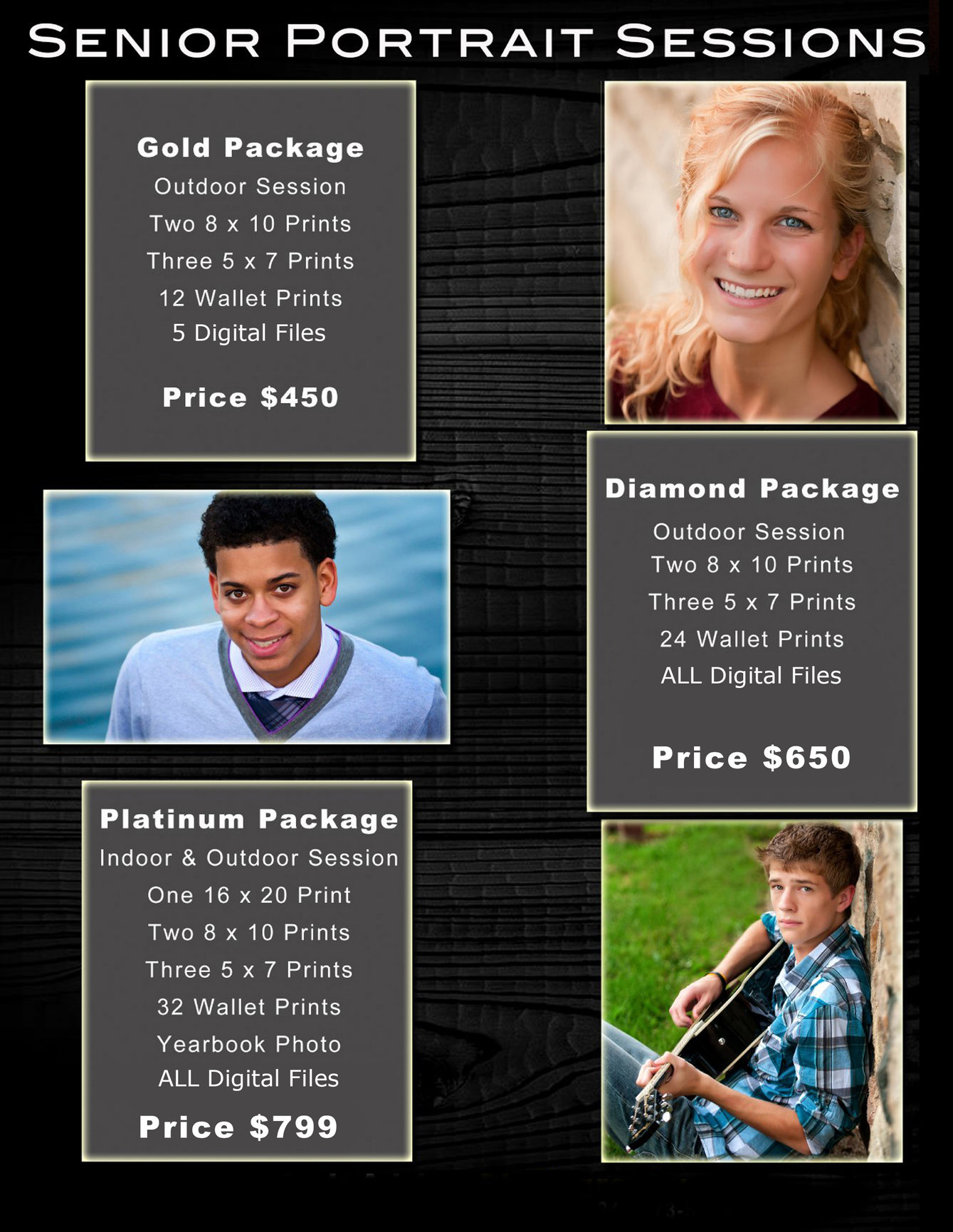 Senior Pricing - Mark Adrian Photography