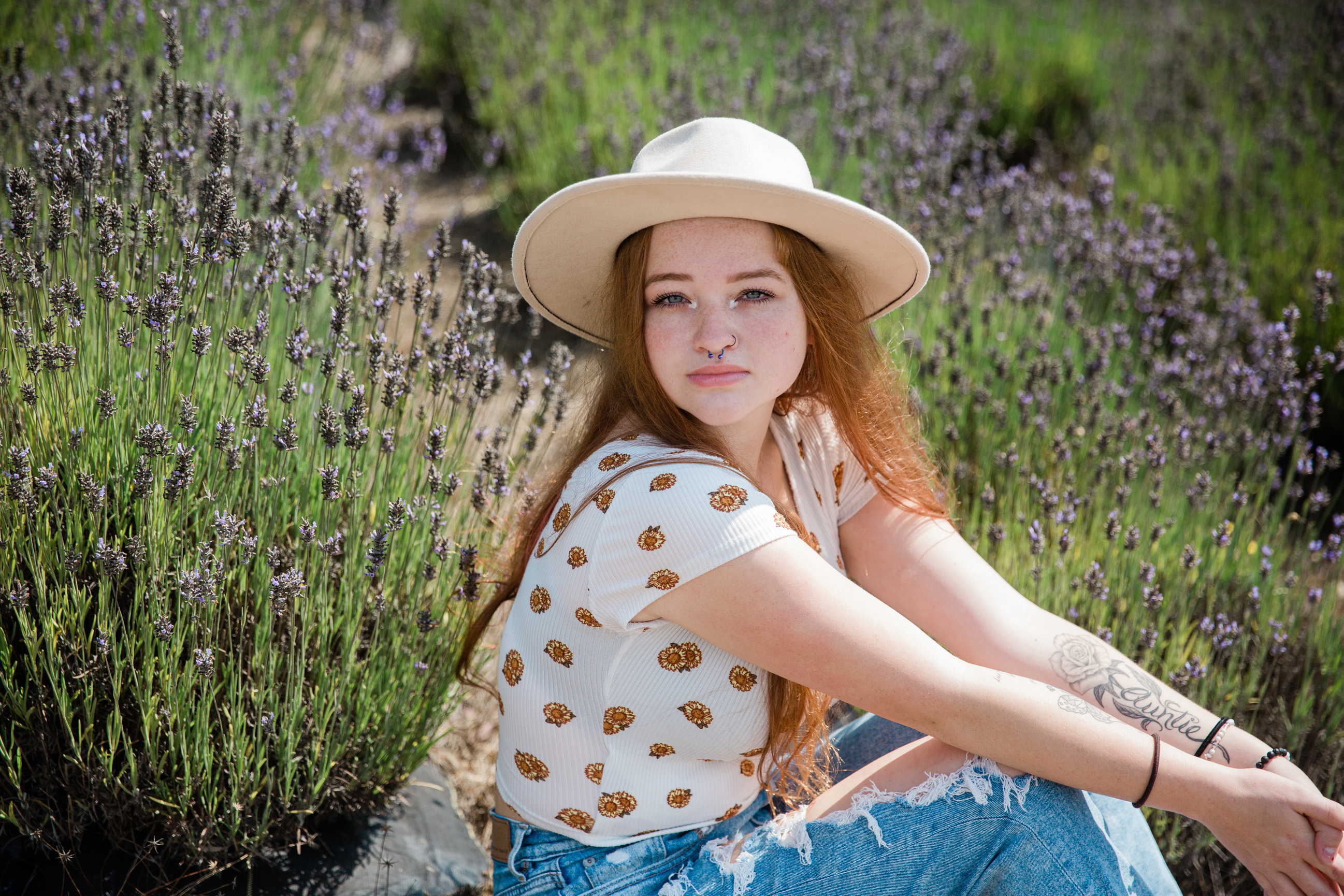 High School Senior portraits in the lavender, Monte Bellaria Sebastopol ...