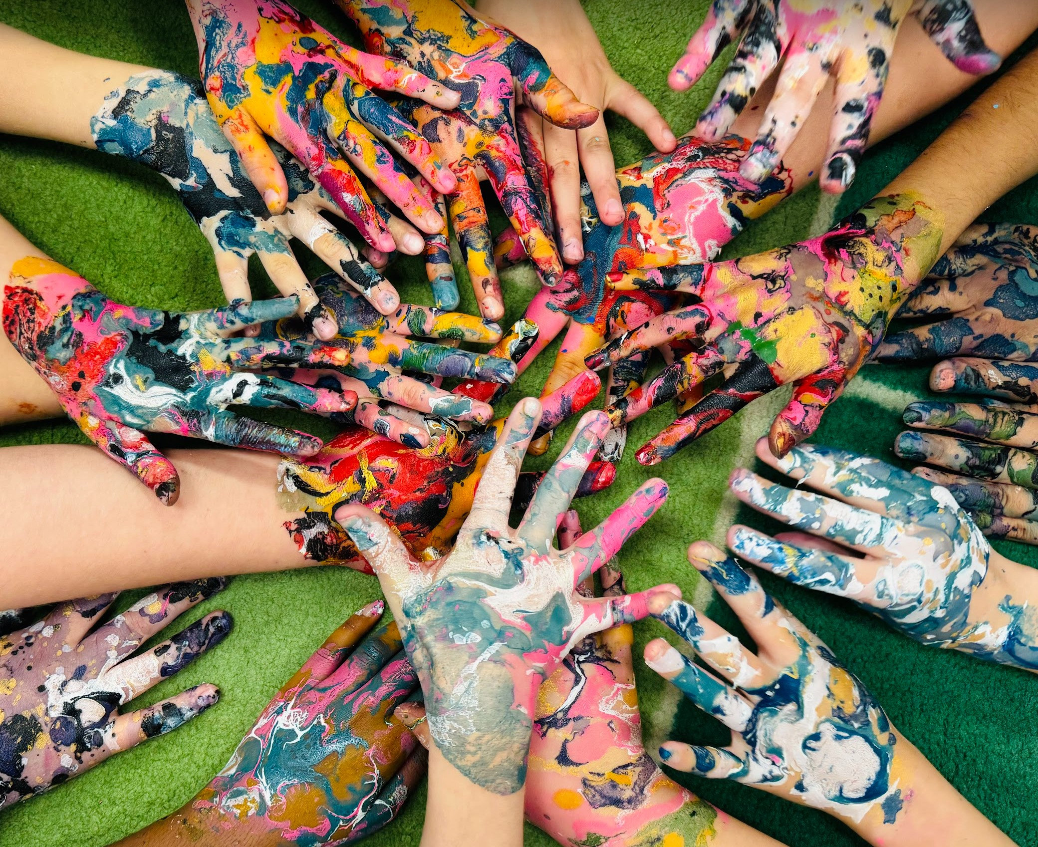 Body Marbling at Elmbrook Family Fest - Do Ebru Marbling