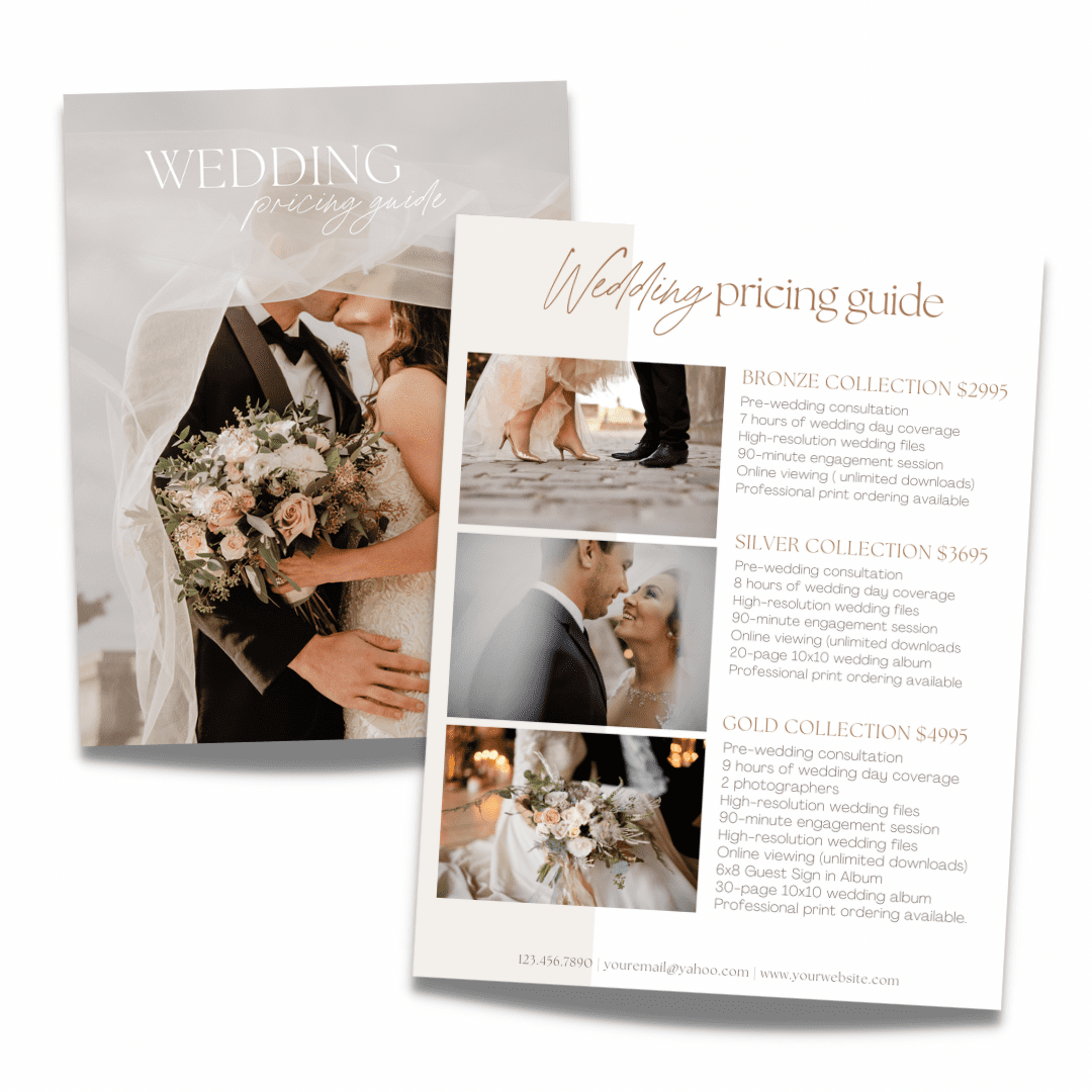 Wedding Pricing Guide - Tanya Surjan
