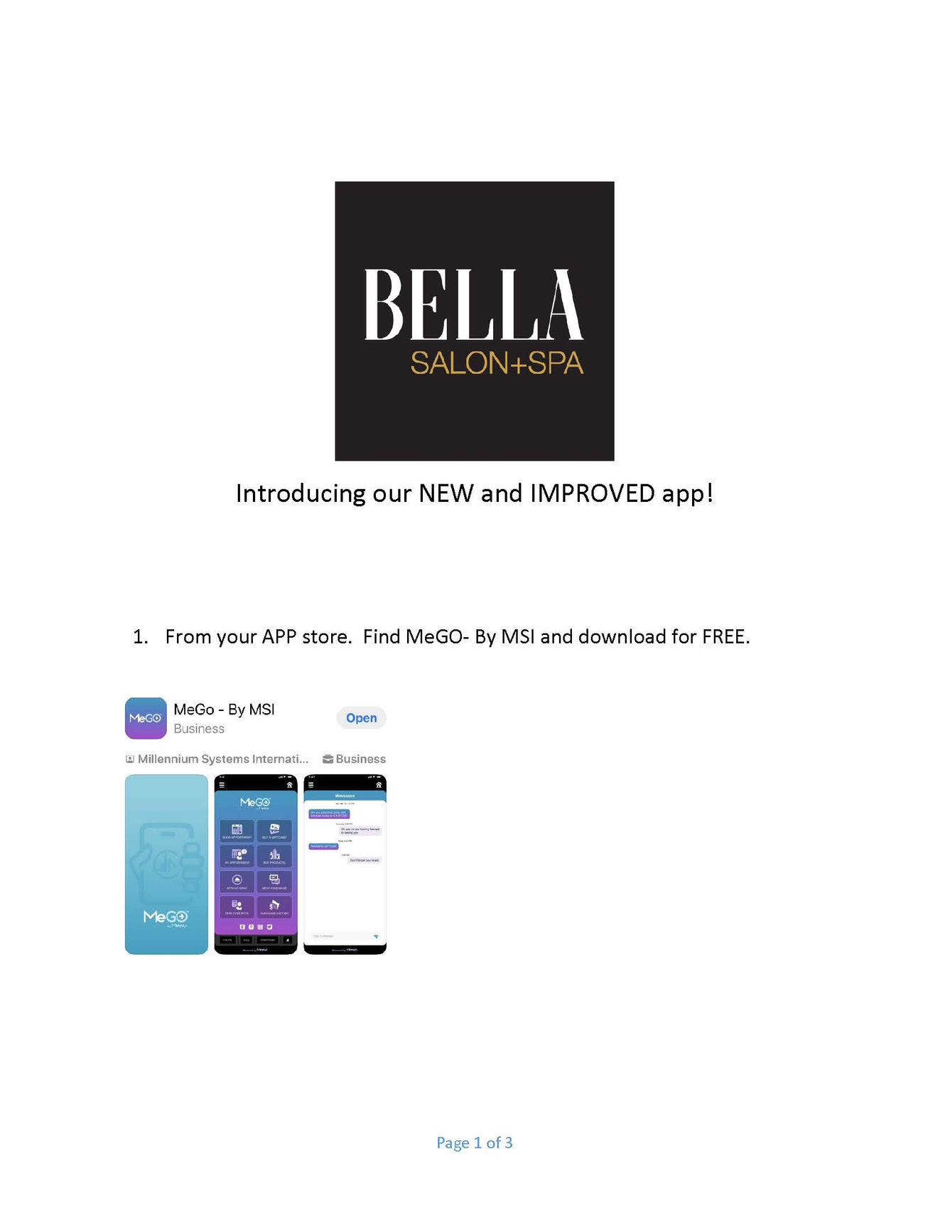Introducing our NEW and IMPROVED Bella Mobile App. - Bella Salon and Spa