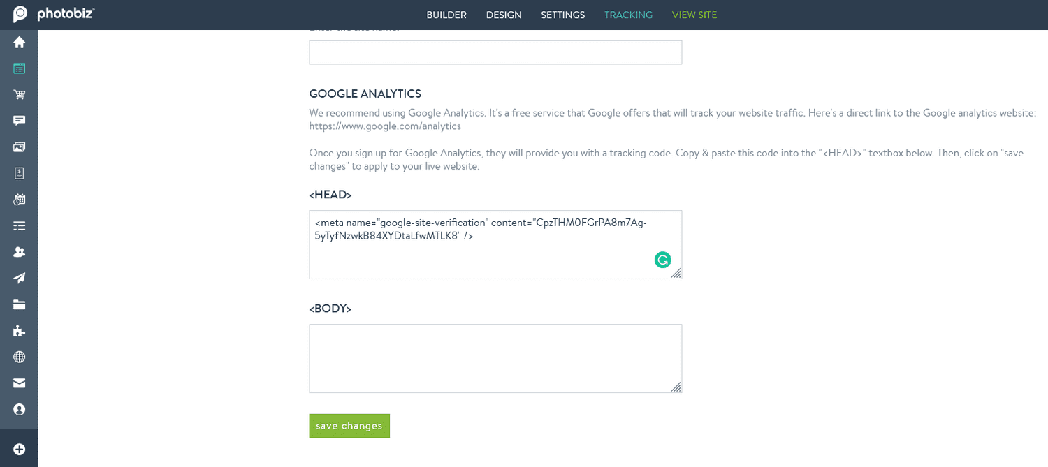 How do I verify my website with Google Search Console? - PhotoBiz Knowledge Base