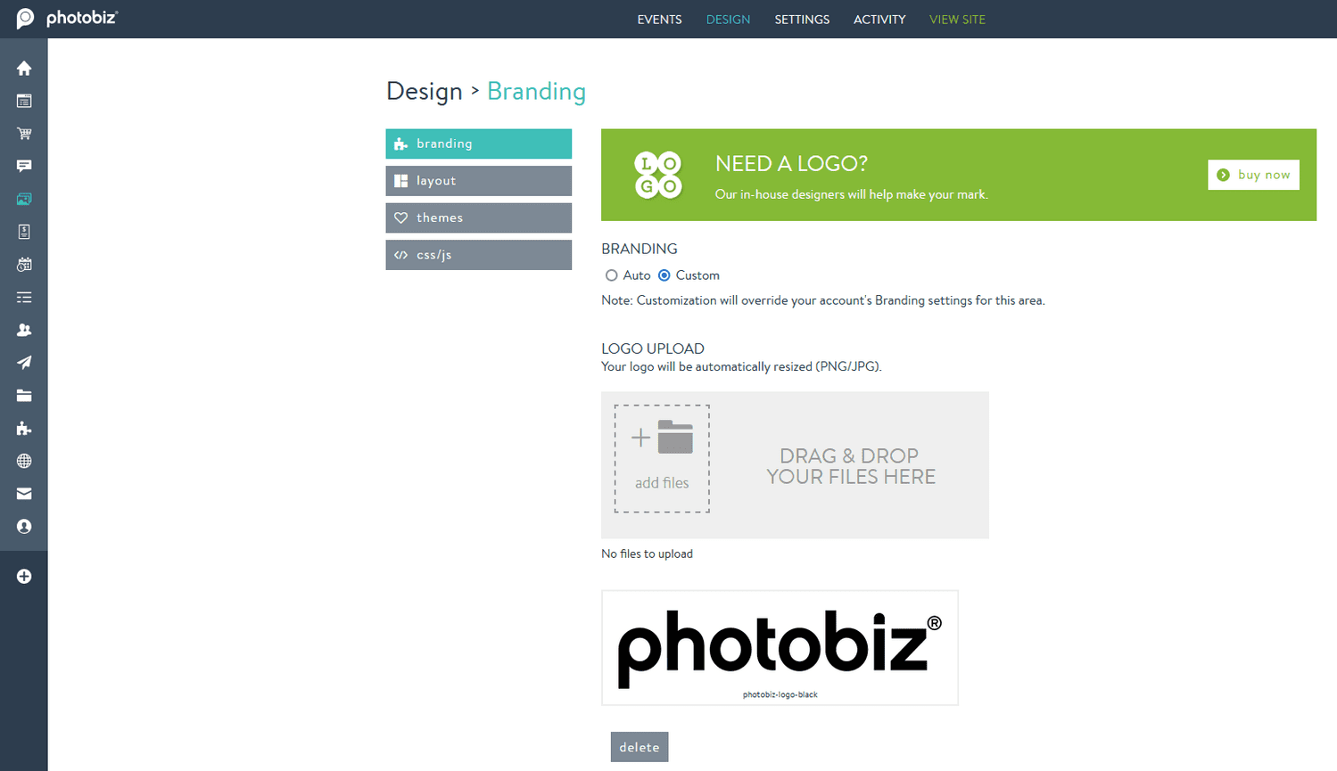 How Do I Add My Logo to Client Gallery Events? - PhotoBiz Knowledge Base