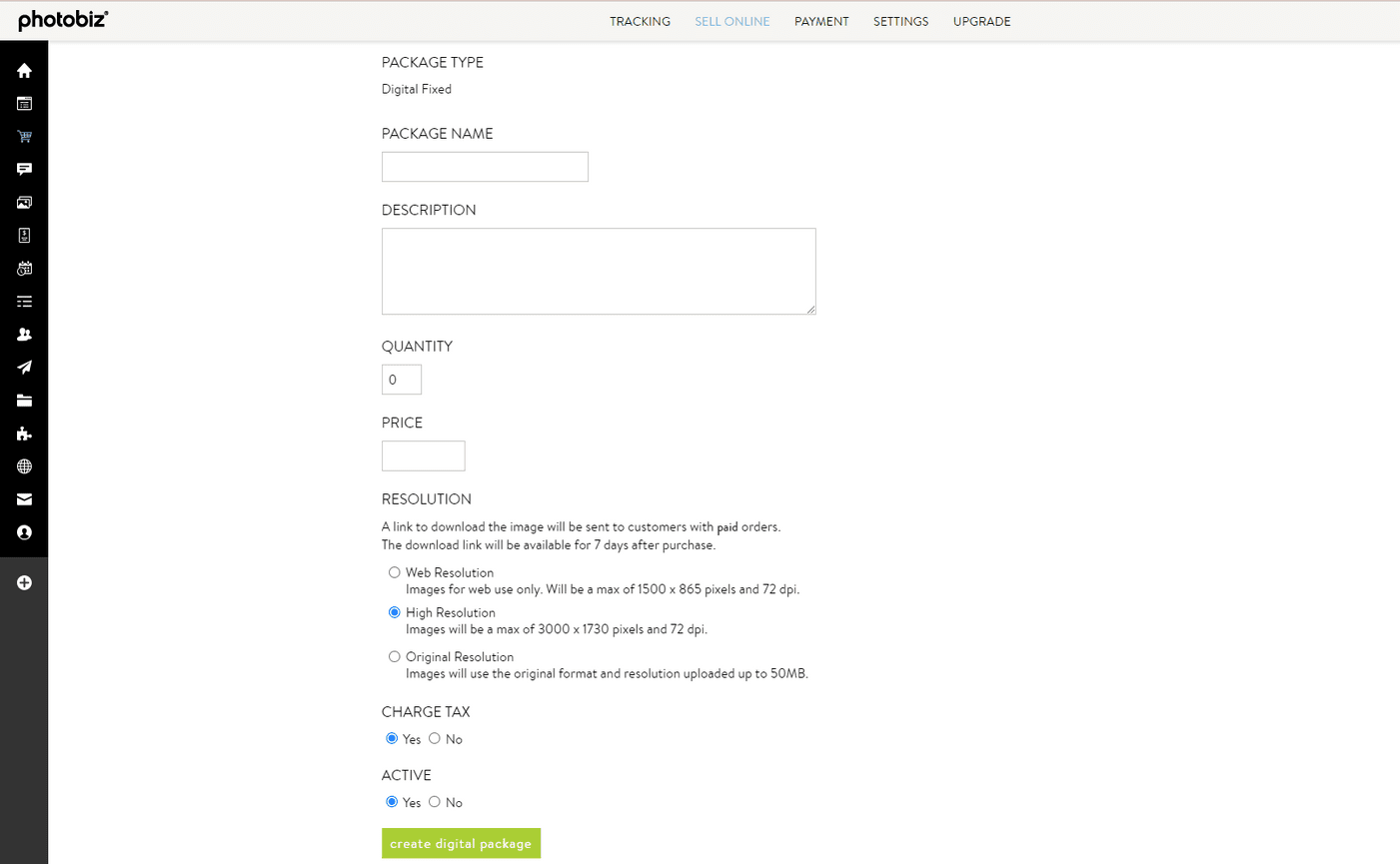 How To Set Up Digital Packages - PhotoBiz Knowledge Base