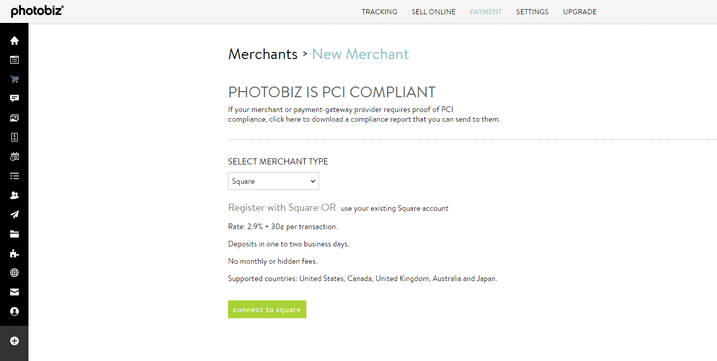 How do I set up Square as a merchant?