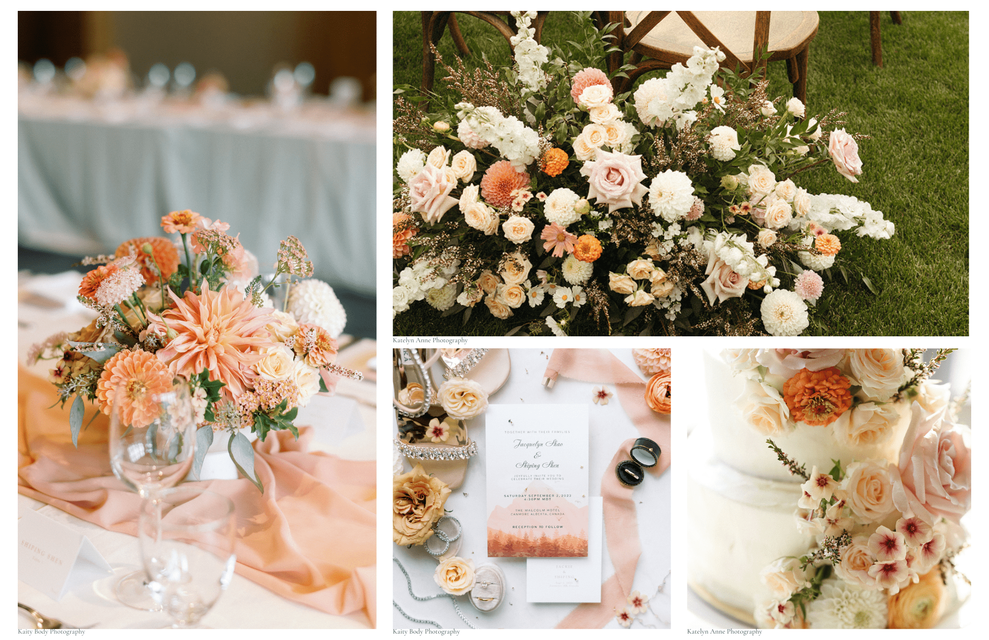 Peach Wedding Flower Inspiration