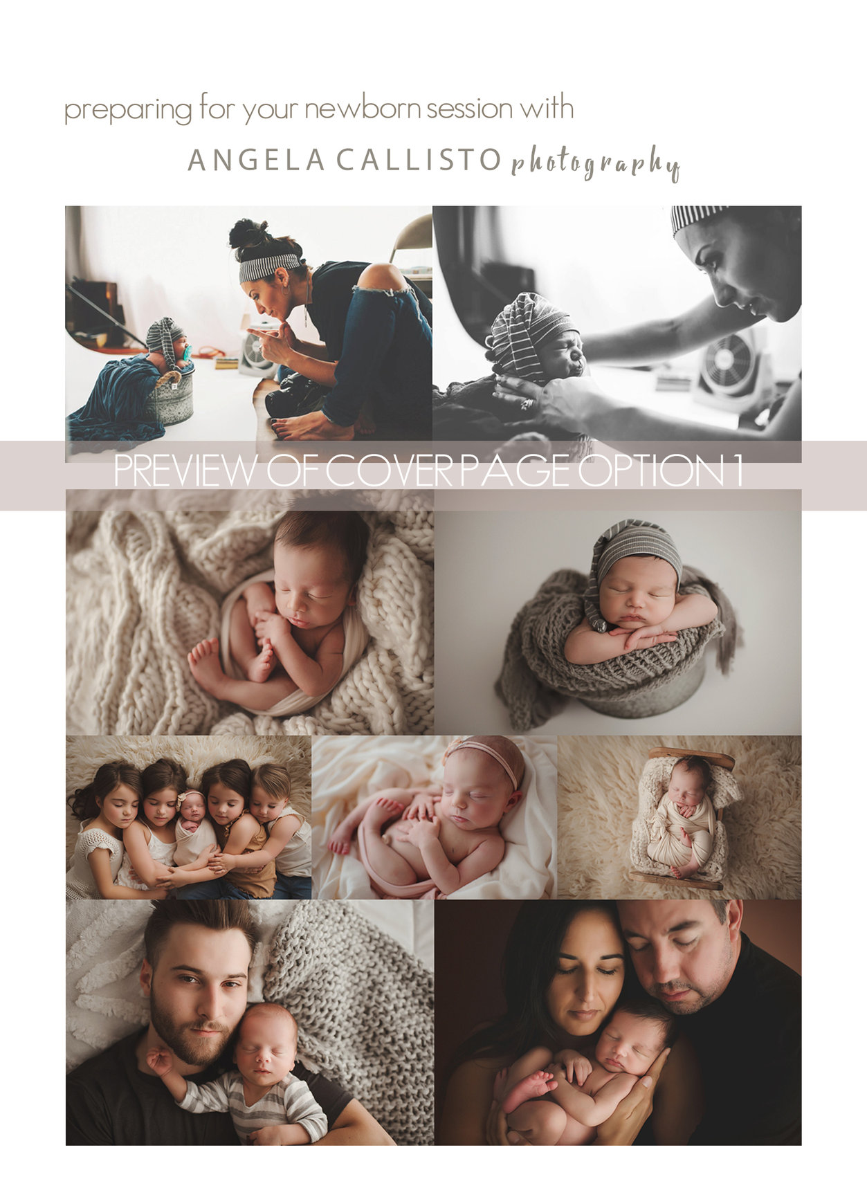 Prep Packet for Newborn Sessions - Angela Callisto Photography